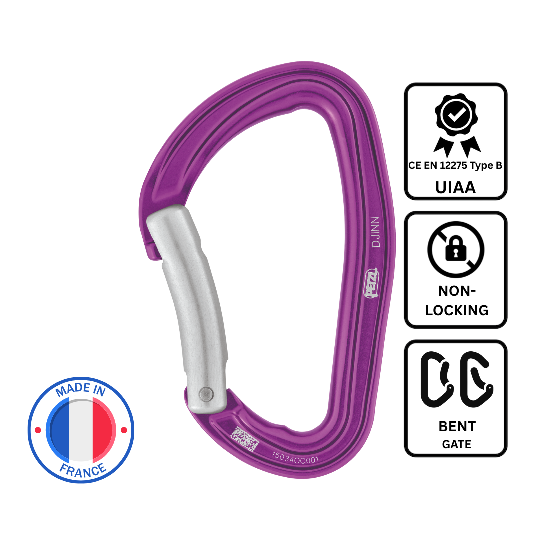 Petzl DJINN Carabiner - Bent-Gate – The Outdoor Armory